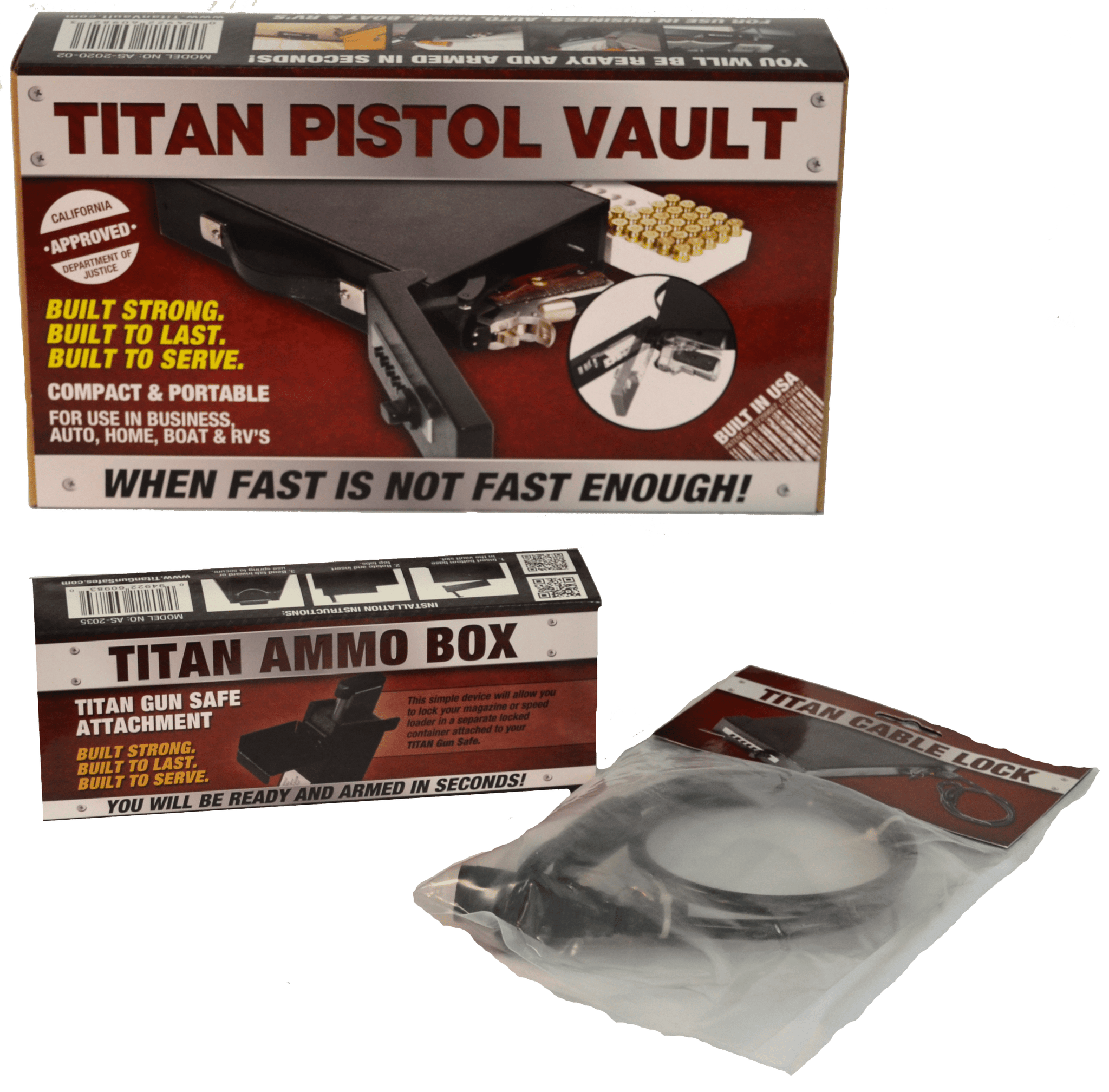 Rapid-Access Mechanical Car Handgun Safe | Titan Pistol Vault Bundle ...